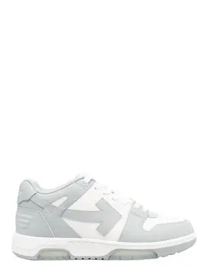 Off White Out Of Office Leather Sneakers - Grey