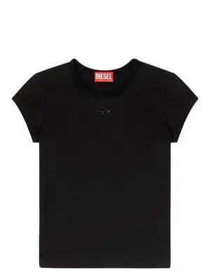 DIESEL Logo Cotton T-shirt - Black