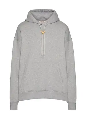 Valentino Garavani Logo Cotton Sweatshirt - Grey