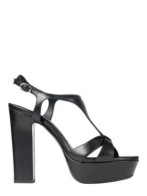JIMMY CHOO Kesia 120 Leather Sandals - Black