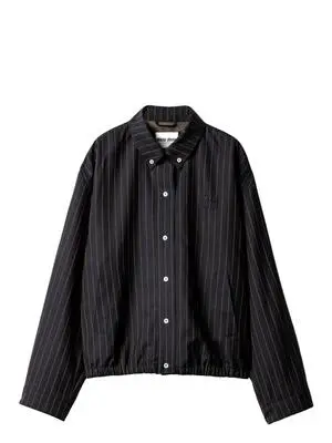 Miu Miu Pinstriped Blouson Jacket - Navy