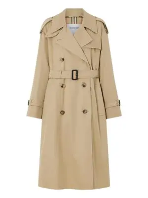 Burberry Castelford Double-breasted Belted Cotton-gabardine Trench Coat - Neutrals
