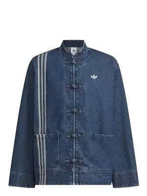 Adidas Ctt Oversized Chinese Track Top 3.0 Gender Neutral Jacket - Medium Blue Denim