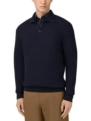 Boggi Milano Extra Fine Merino Wool Sweater - Navy Blue