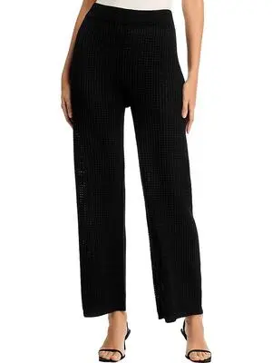 SINGLE THREAD Metallic Knit Pants - Black