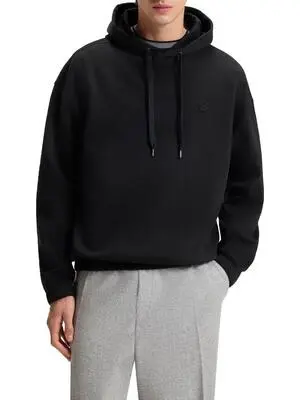 BOSS Stevens Cotton Pullover Hoodie - Black
