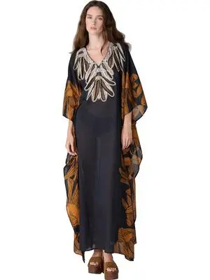 Diane Von Furstenberg Lumi Maxi Dress - Tiger Lily Black