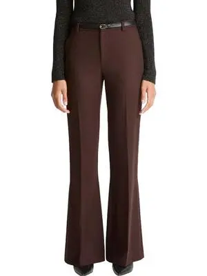 Vince Mid-rise Flare Pants - Black Grape