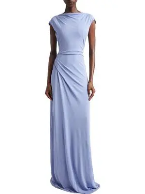 Erdem Draped Jersey Gown - Wisteria