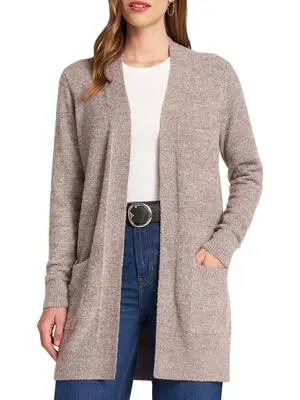 Matty M. Claire Longline Open Front Cardigan - Heather Pewter Grey