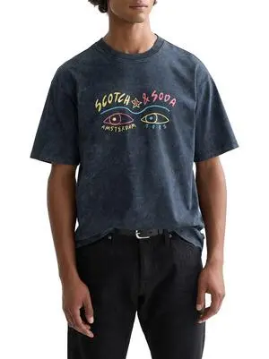 Scotch & Soda Logo Graphic T-shirt - Carbon