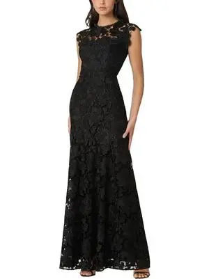 SHOSHANNA MIDNIGHT Midnight Lace Raven Gown - Jet