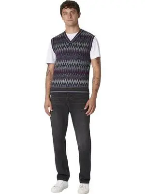 Missoni V-Neck Zigzag Pattern Vest Multicoloured