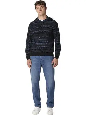 Missoni Hooded Wool Blend Sweater - Black & Blue