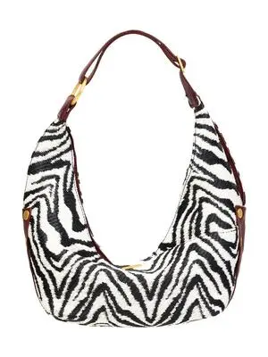 HAMMITT Tom Zip Medium Hobo Bag - Zebra/brushed Gold