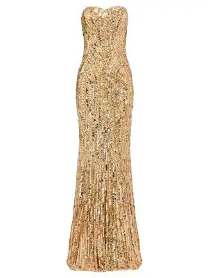 Jenny Packham Euphoria Sequin-embellished Strapless Gown - Illusion
