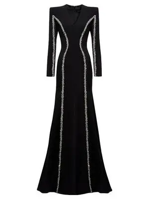 Jenny Packham Ghost Orchid Embellished Maxi Dress - Liquorice