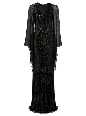 Jenny Packham Lyrical Sequin Gown - Liquorice