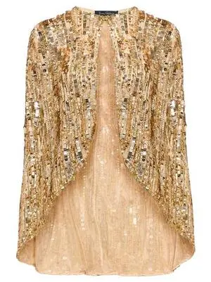 Jenny Packham Sequin Embellished Cape - Illusion