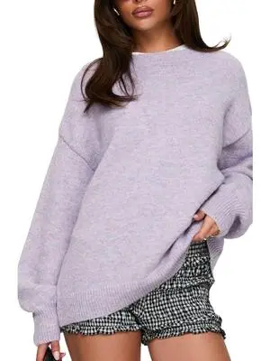 Princess Polly Ryanna Crewneck Sweater - Lilac