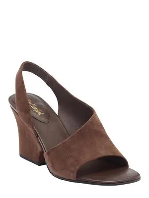 Jeffrey Campbell Pastiche Half D'orsay Sandal - Brown Suede