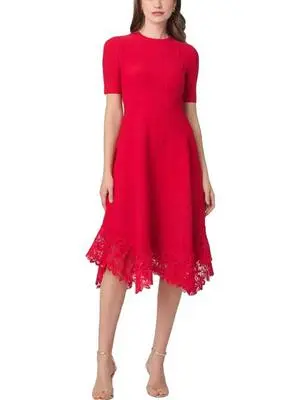 Shoshanna Shailene Courcheval Knit Dress - Cherry