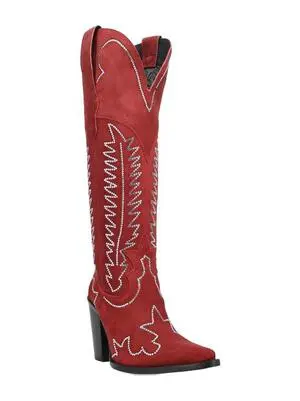 DINGO Over-the-knee Western Boot - Red