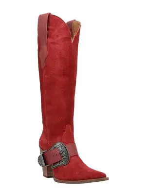 DINGO Over-the-knee Western Boot - Red