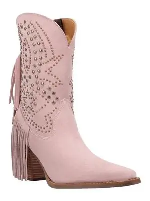 DINGO Star Power Studded Western Boots - Pink