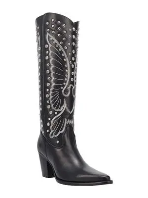 DINGO Diamonds Forever Knee High Western Boot - Black