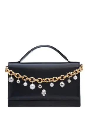 ALEXANDER MCQUEEN Skull Chain Detail Leather Handbag
