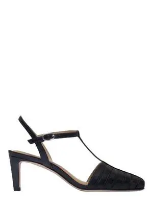 Bernardo Peoria Leather T-strap Pumps - Black