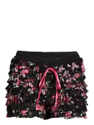 Free People Lace Boxer Shorts - Black Combo