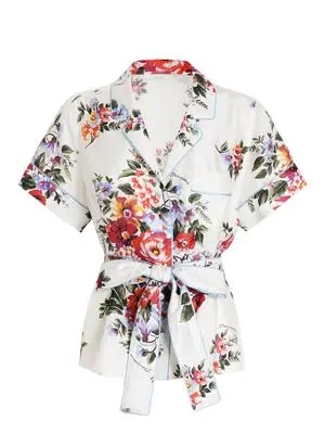 Dolce & Gabbana Flower Bouquet-print Twill Shirt - Multicolor
