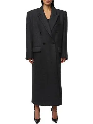 JLUXLABEL Wool-Blend Double-Breasted Coat