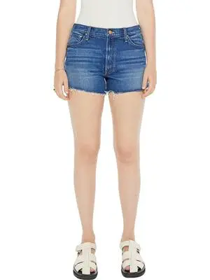 MOTHER The Dodger Frayed Denim Shorts - Bunny Hop