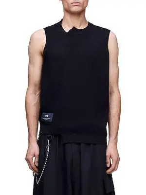 Y3 Gfx 3-stripes Deconstructed Sweater Vest - Black