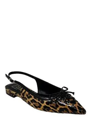 SHU SHOP Amy Slingback Flat Leopard Print