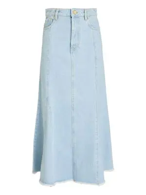 GANNI Denim Midi Skirt - Light Denim