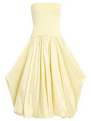Simkhai Izzy Strapless Midi Dress - Pastel Yellow