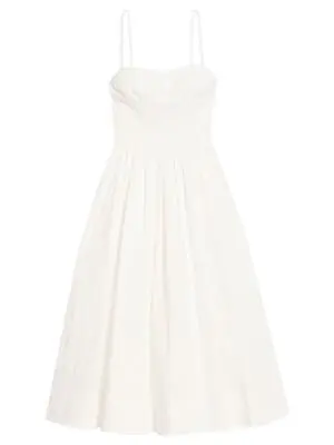 Simkhai Kittiya Pleated Midi Dress - White