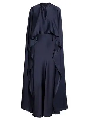 Simkhai Amory Cape-effect Maxi Dress - Midnight Blue