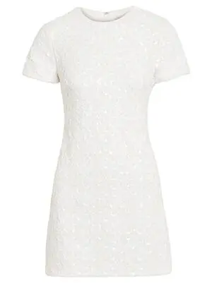 Simkhai Embellished Satin Mini Dress - White