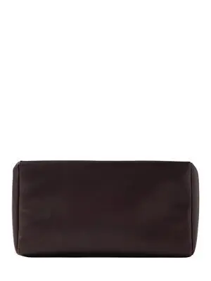 THE ROW Leather Clutch - Brown