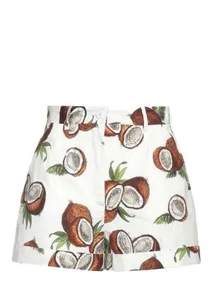 Dolce & Gabbana Floral-print High-waisted Shorts - White