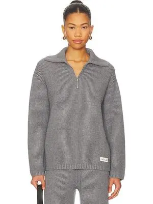 4TH & RECKLESS Bethanie Half Zip Knit Jumper - Grey