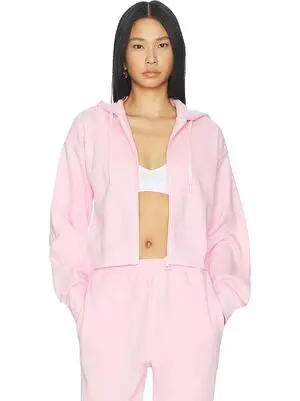 Beyond Yoga Luxefleece Zip Up Hoodie - Frosty Pink