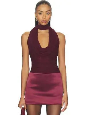 Majorelle Leslie Top - Oxblood