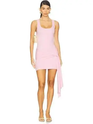 RUNAWAY THE LABEL Felix Tie Front Mini Dress - Musk