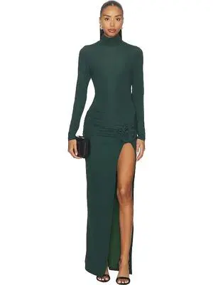 MORE TO COME Chara Maxi Dress - Dark Green
